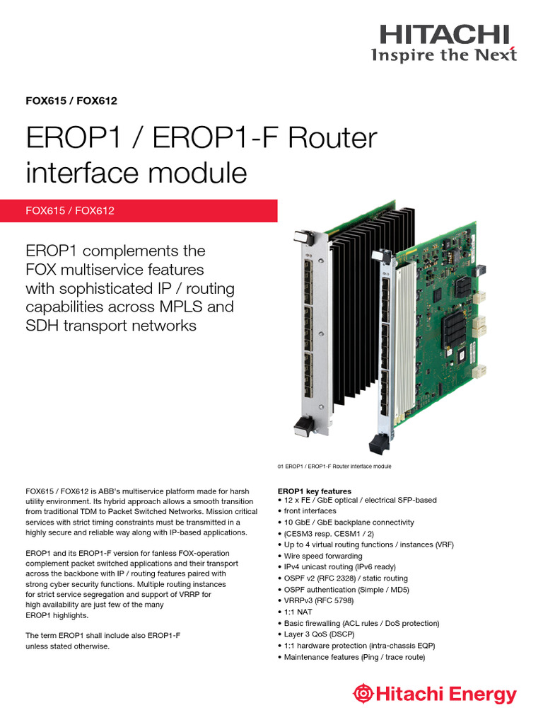 Erop1 Leaflet | PDF | Computer Network | Router (Computing)