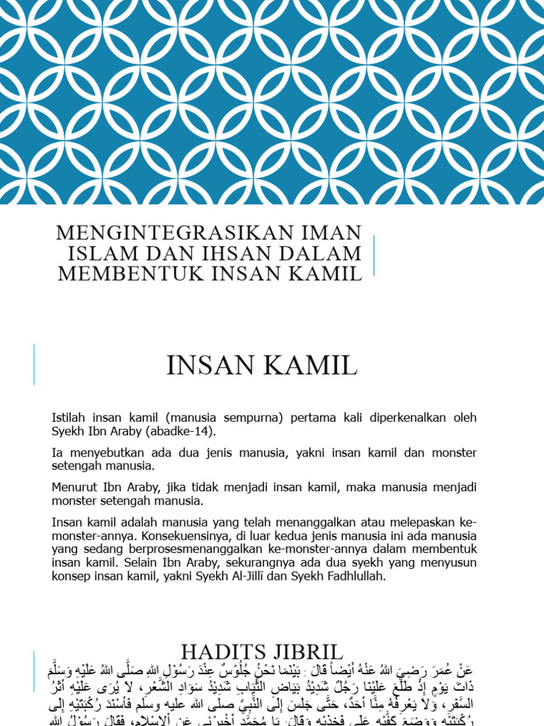 Mengintegrasikan Iman Islam Dan Ihsan Dalam Membentuk Insan | PDF