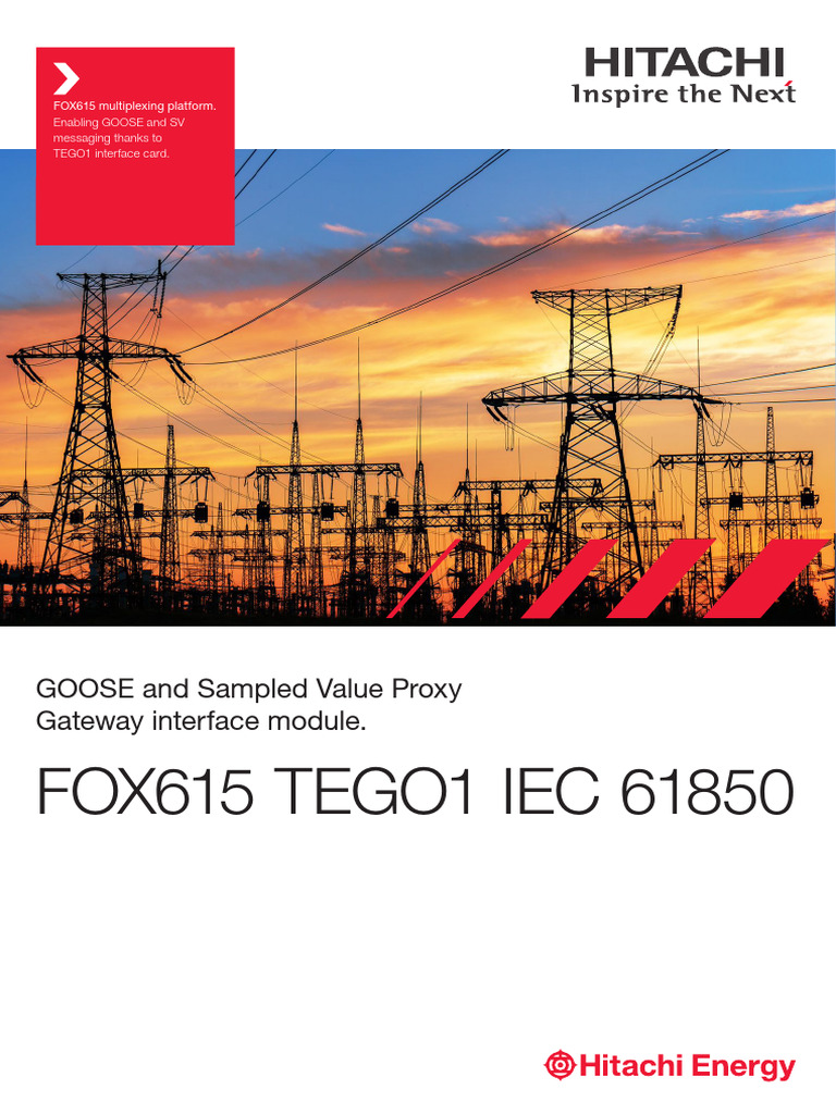 4CAE000374 TEGO1 Brochure | PDF | Computer Network | Electrical Substation