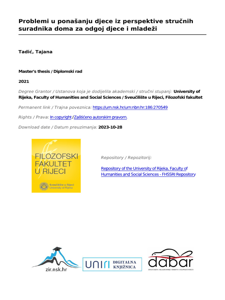 Tadic Tajana 0299008767 Diplomski Rad | PDF