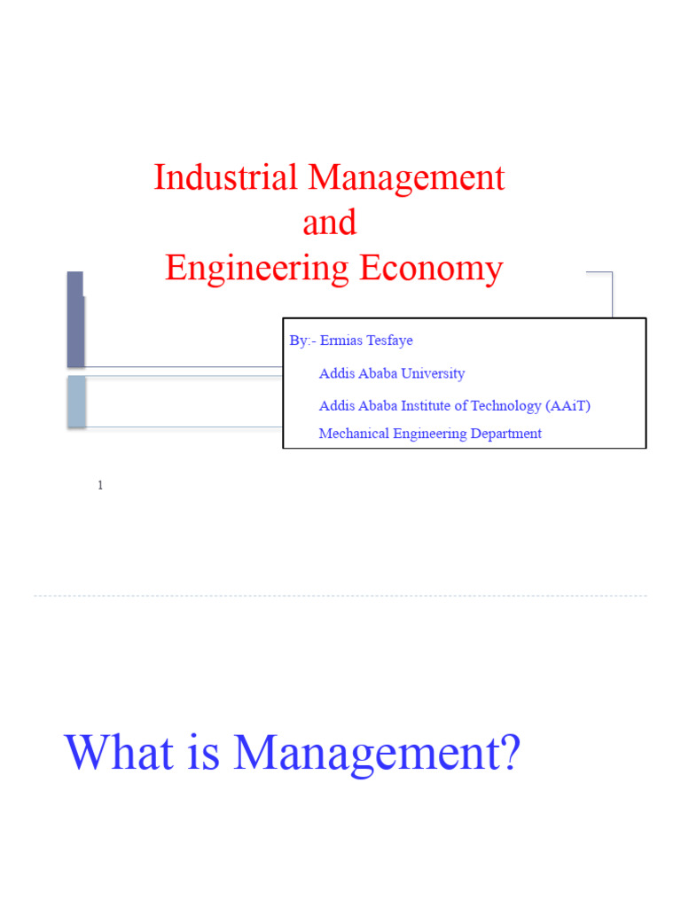 Basic Management Concepts and Industrial Organization1 | PDF ...