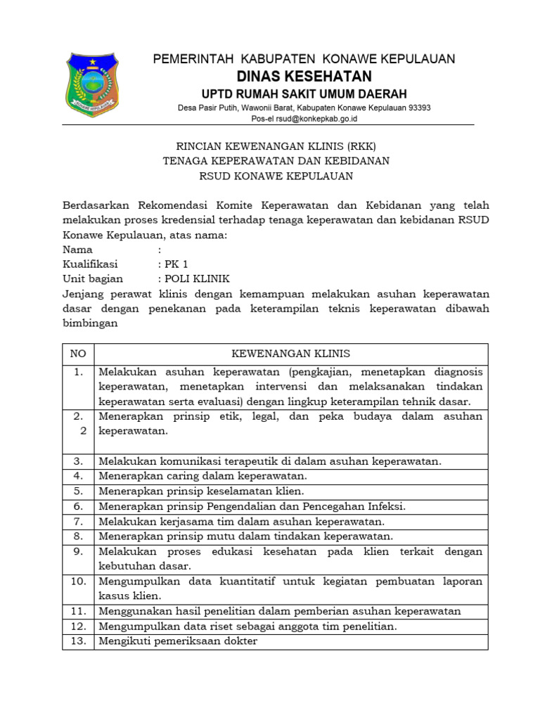 RKK PK 1 Poli Klinik | PDF | Kesehatan Holistik