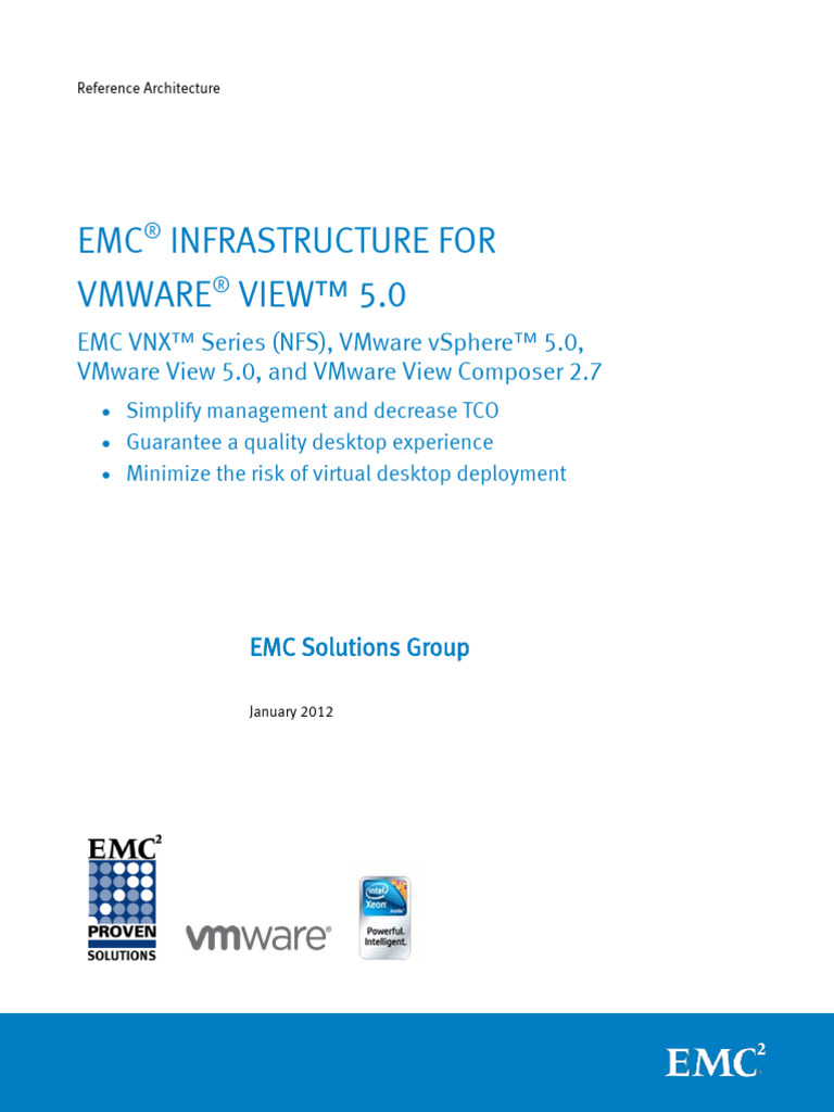 Emc Infrastructure For Vmware View Reference Architecture | PDF | V ... Emc Infrastructure For Vmware View Reference Architecture | PDF | V ...