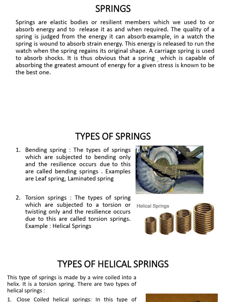Springs | Download Free PDF | Helix | Continuum Mechanics
