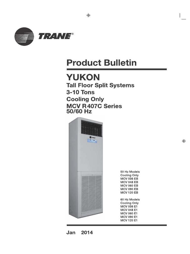 TRANE. TLKT MCV-R407 Product | PDF
