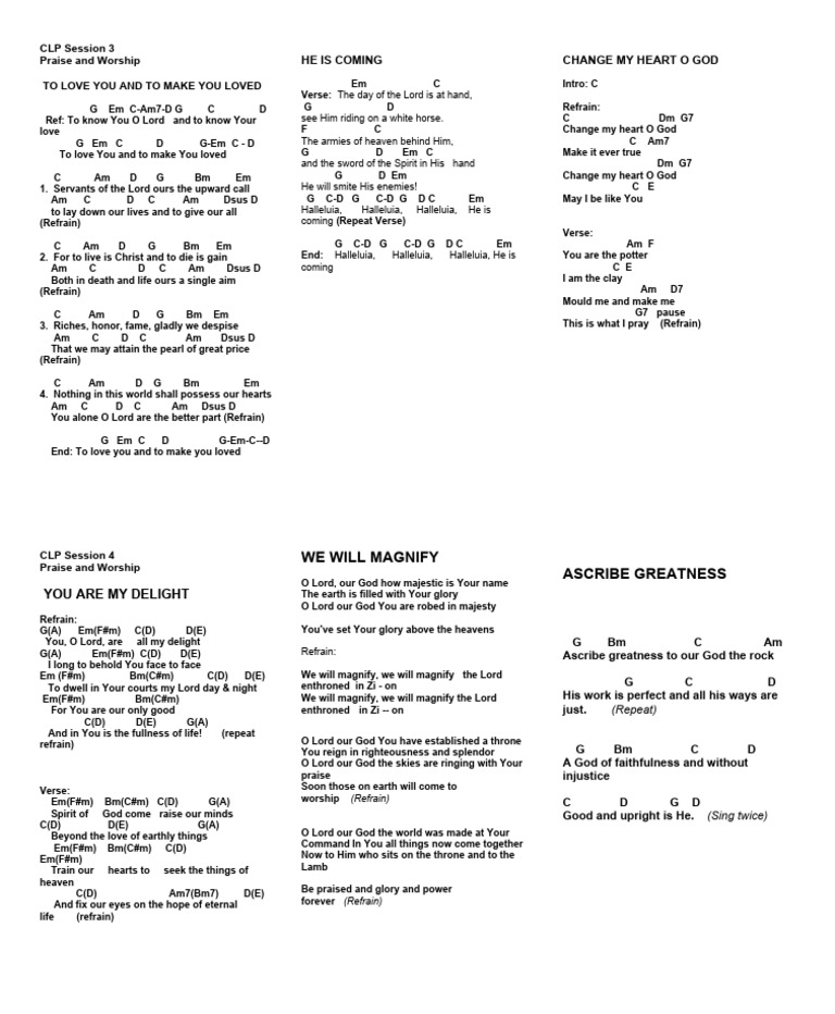 CLP Session 3 | PDF | Glory (Religion) | Christian Belief And Doctrine