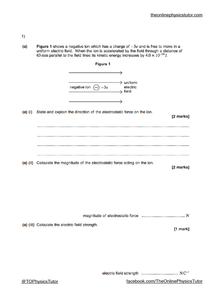 AQA Electric Fields 2 | PDF