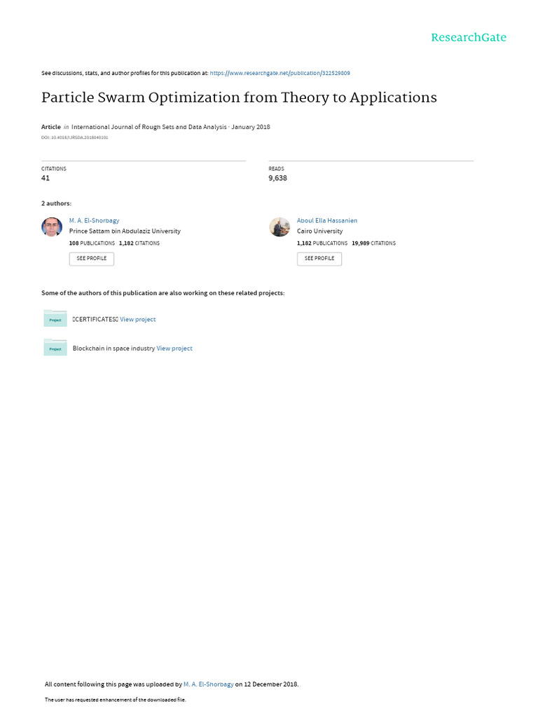 15 Particle Swarm Optimization From Theory To Applications | PDF | Mathematical Optimization ...