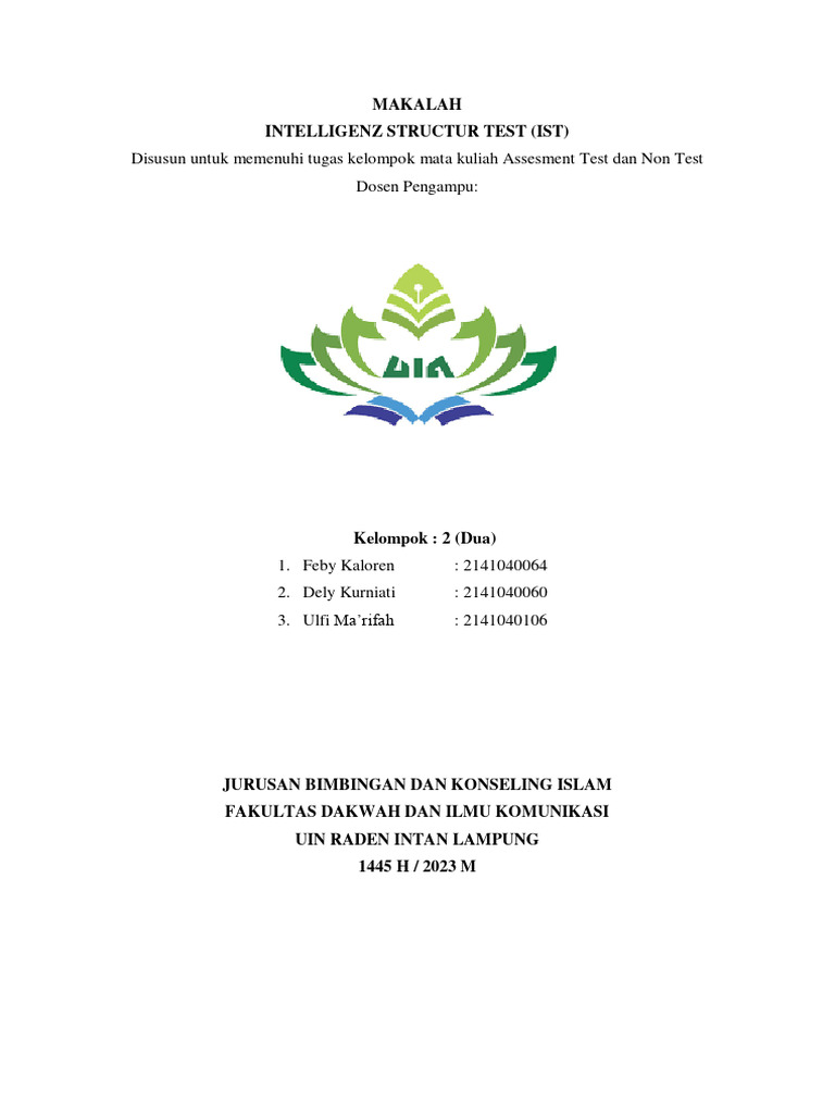 Ulasan Lengkap Tes IST Kecerdasan | PDF