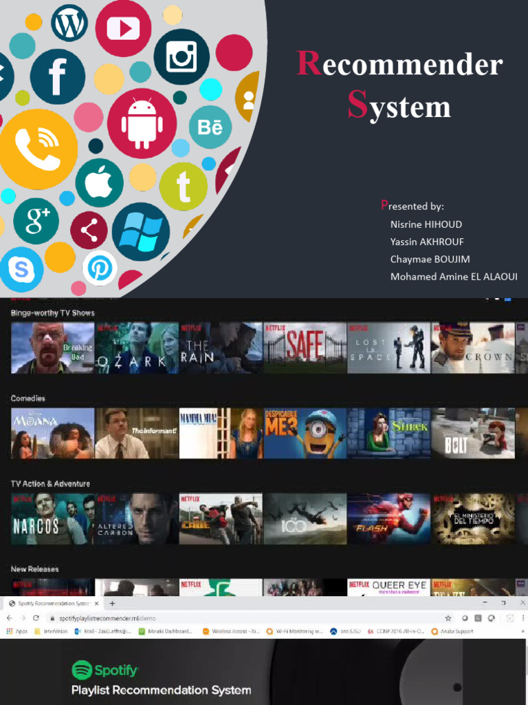Ecommender Ystem: Resented By: Nisrine HIHOUD Yassin AKHROUF Chaymae BOUJIM Mohamed Amine EL ...