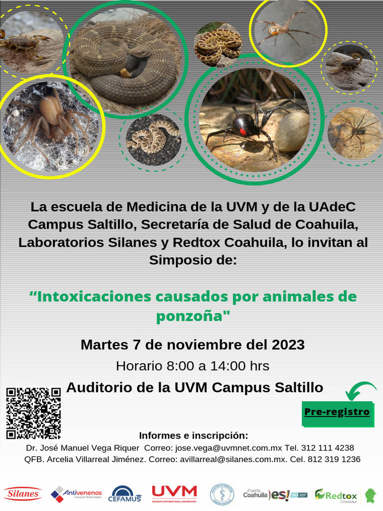 Simposio UVM Con QR | PDF | Animales venenosos | Araña