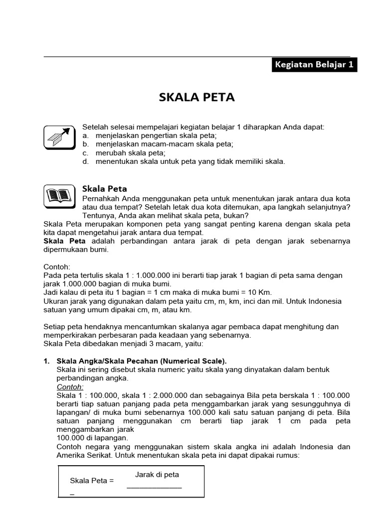 Macam-Macam Skala Peta dan Penggunaannya | PDF