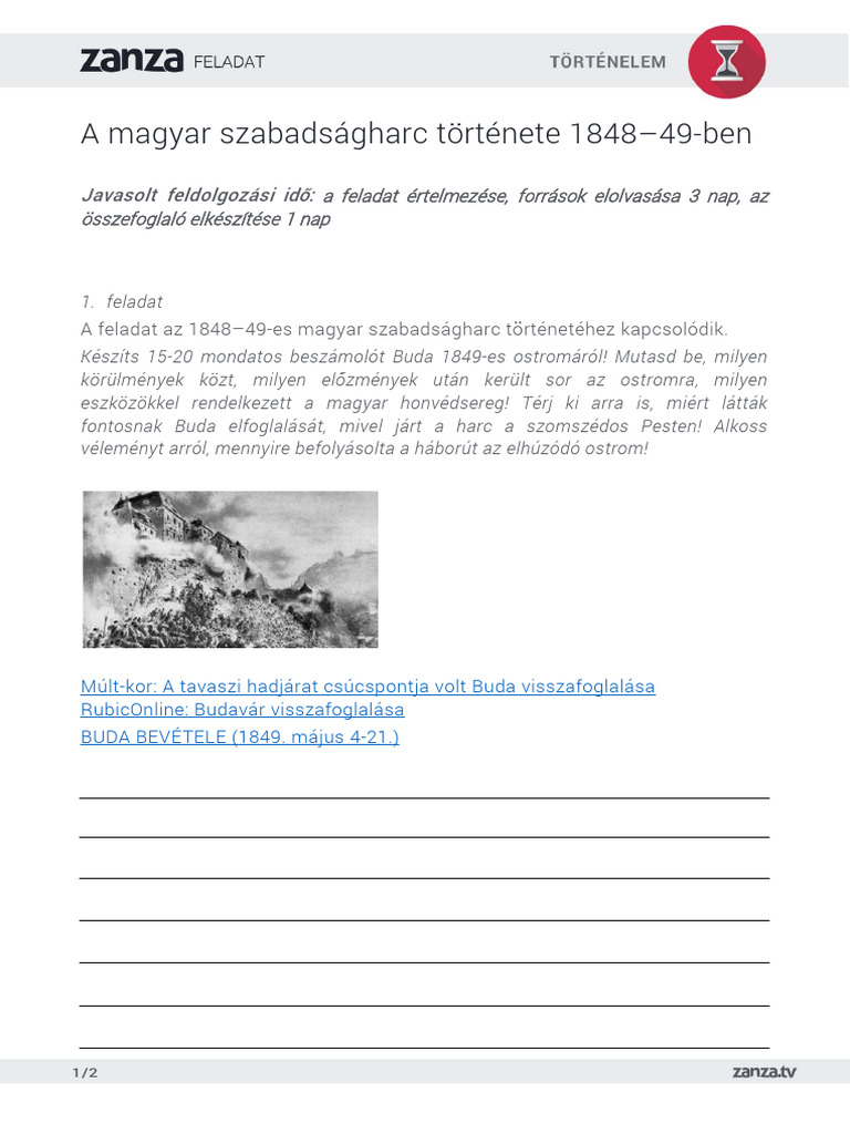 240 Tortenelem Feladatlap 1 | PDF