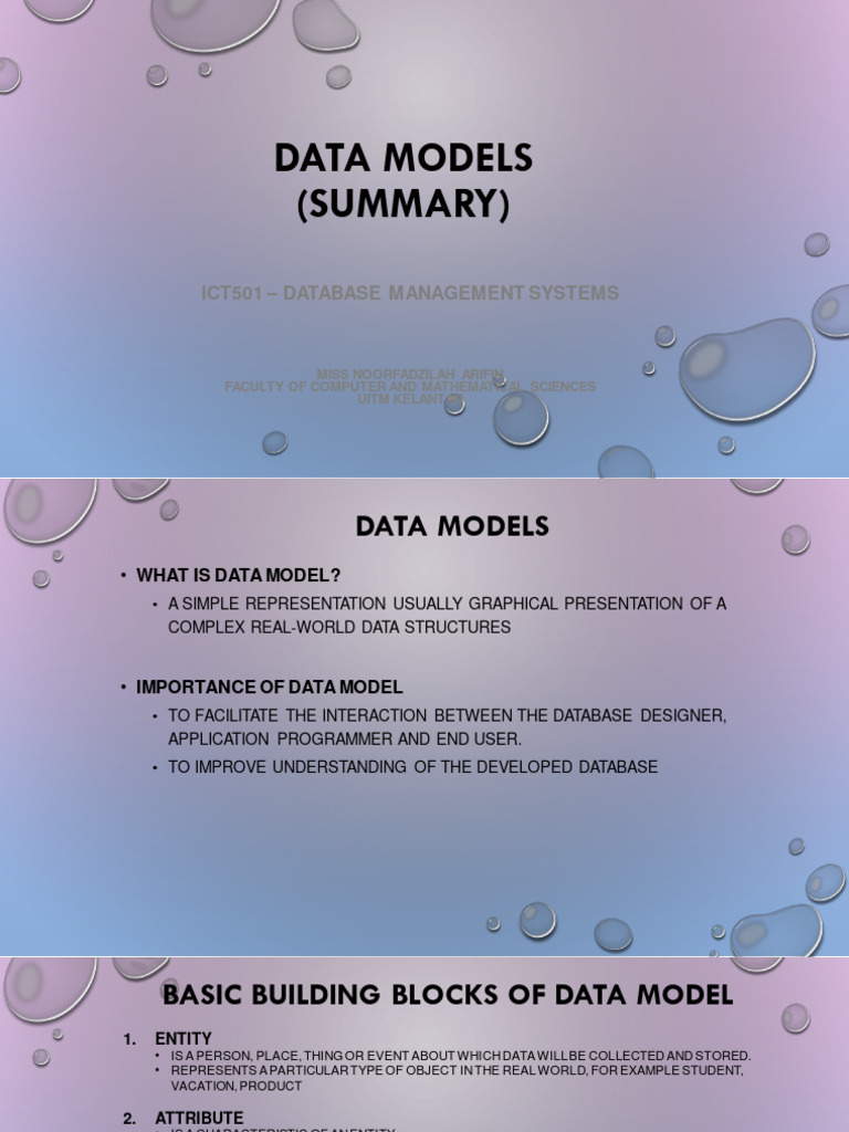 Chapter 2 - Data Model | Download Free PDF | Data Model | Databases