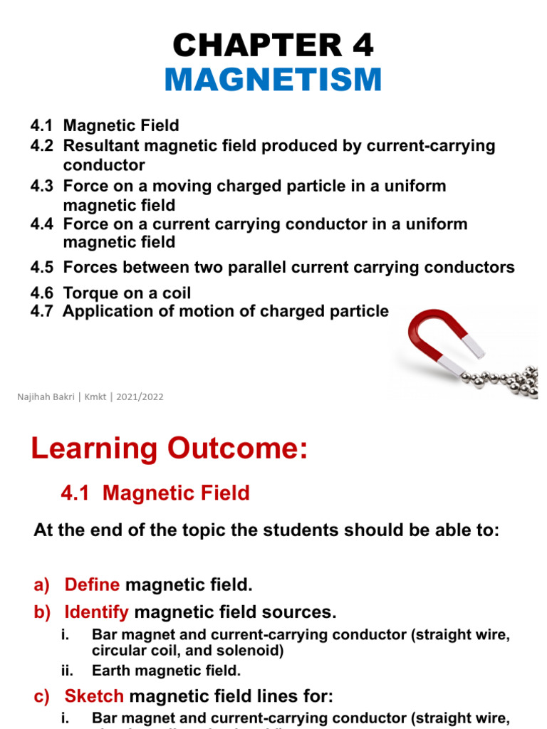 (Jiha) Chapter 4 - Magnetism | PDF | Magnetic Field | Magnet