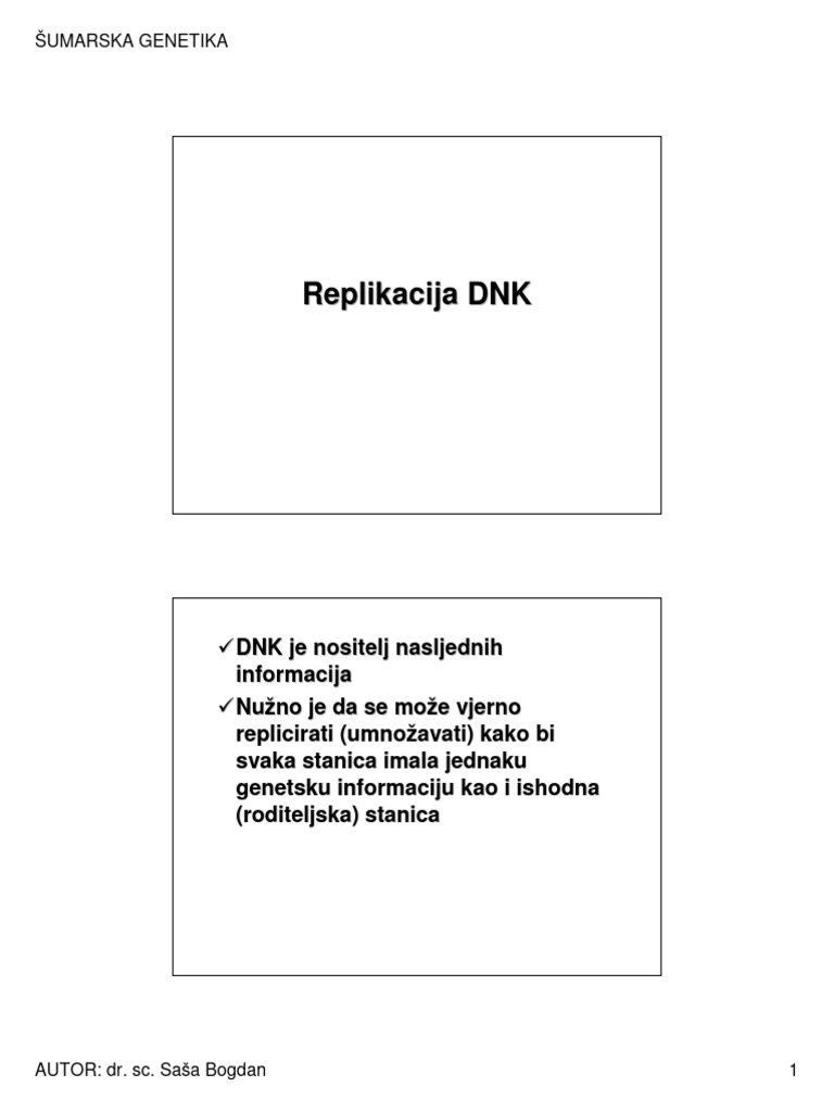 Replikacija Dna | PDF