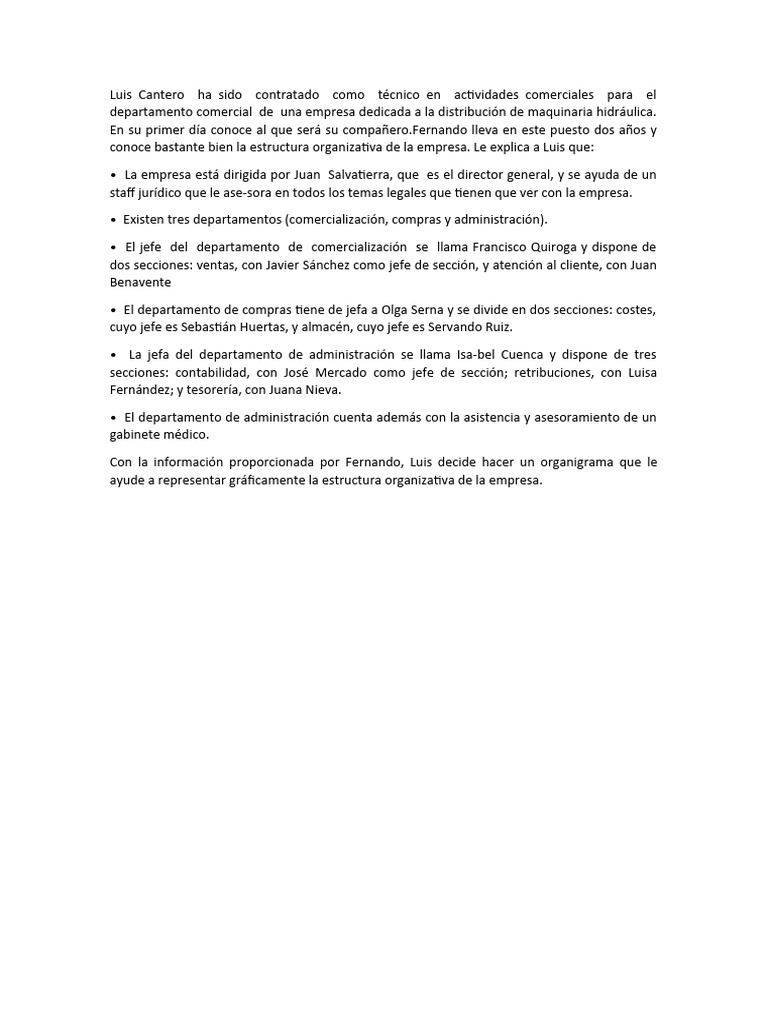 Caso Practico Organigrama 2 | PDF