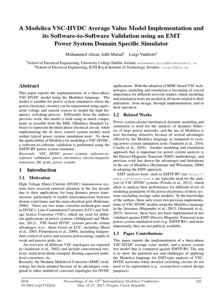 Average Model EMT HVDC | PDF | High Voltage Direct Current | Power Electronics