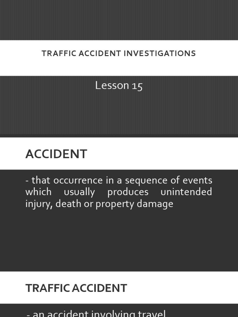 Cdi 4 Lesson 15 | PDF | Traffic Collision | Traffic