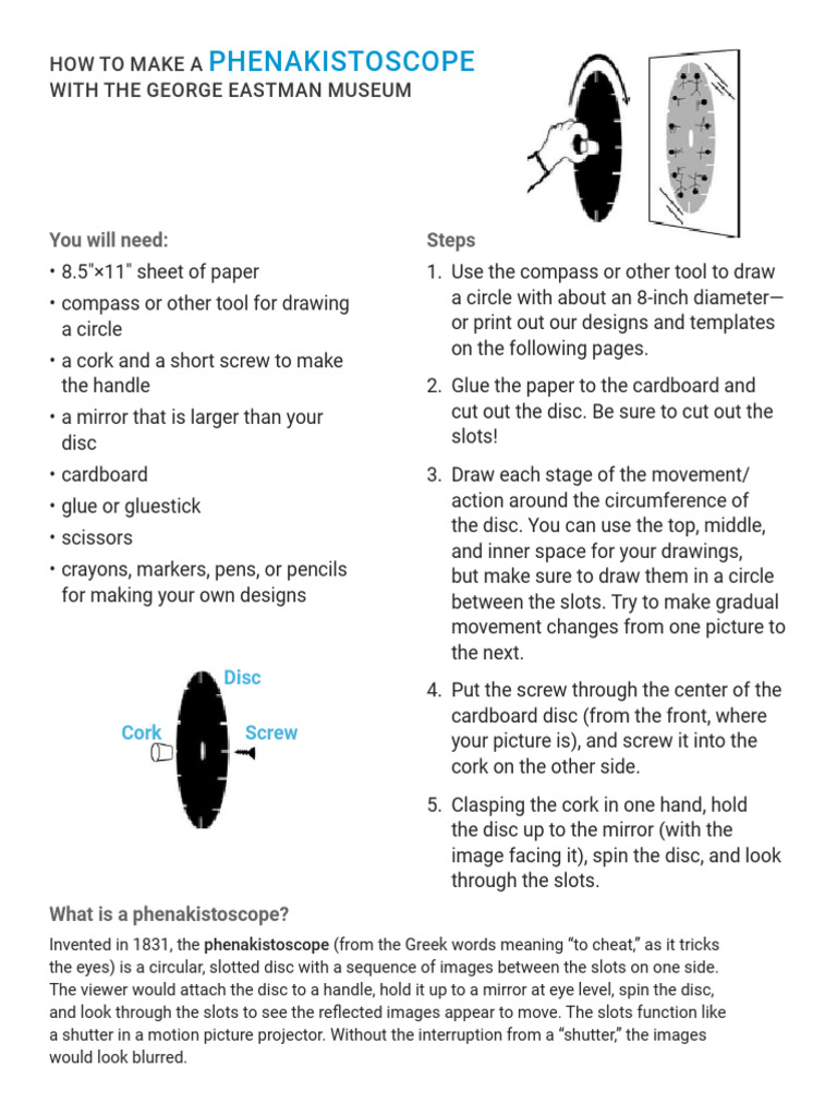 How to Create a Phenakistoscope | PDF | Equipment