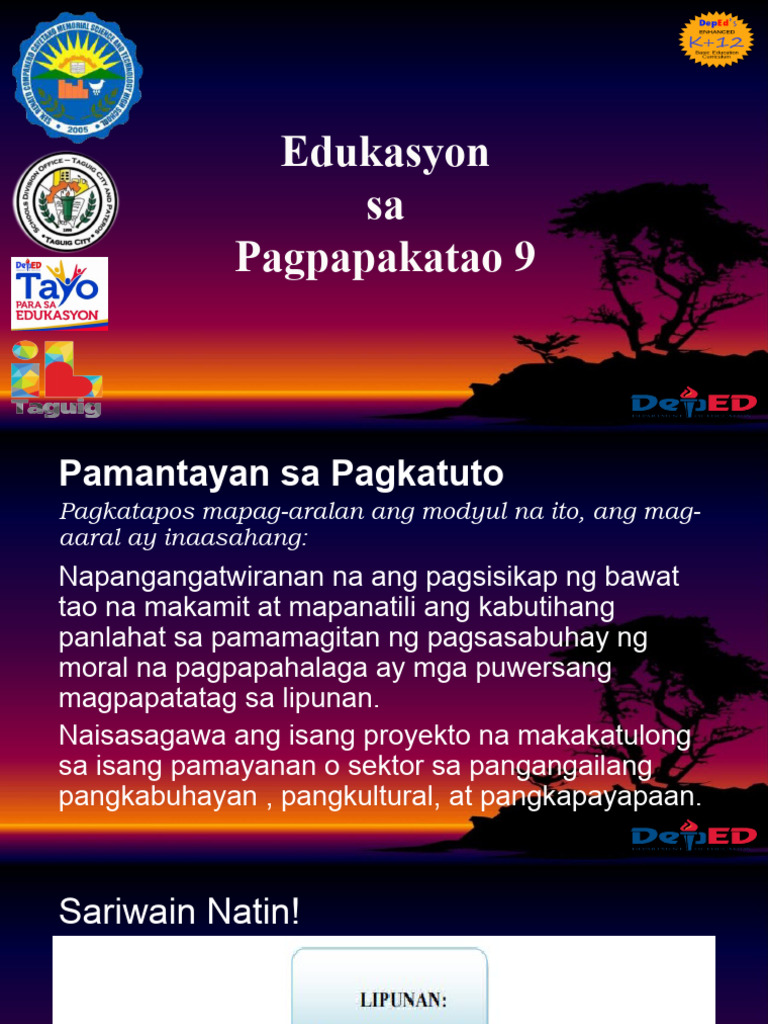 Ppt-in-EsP9 Q1 W2 | PDF