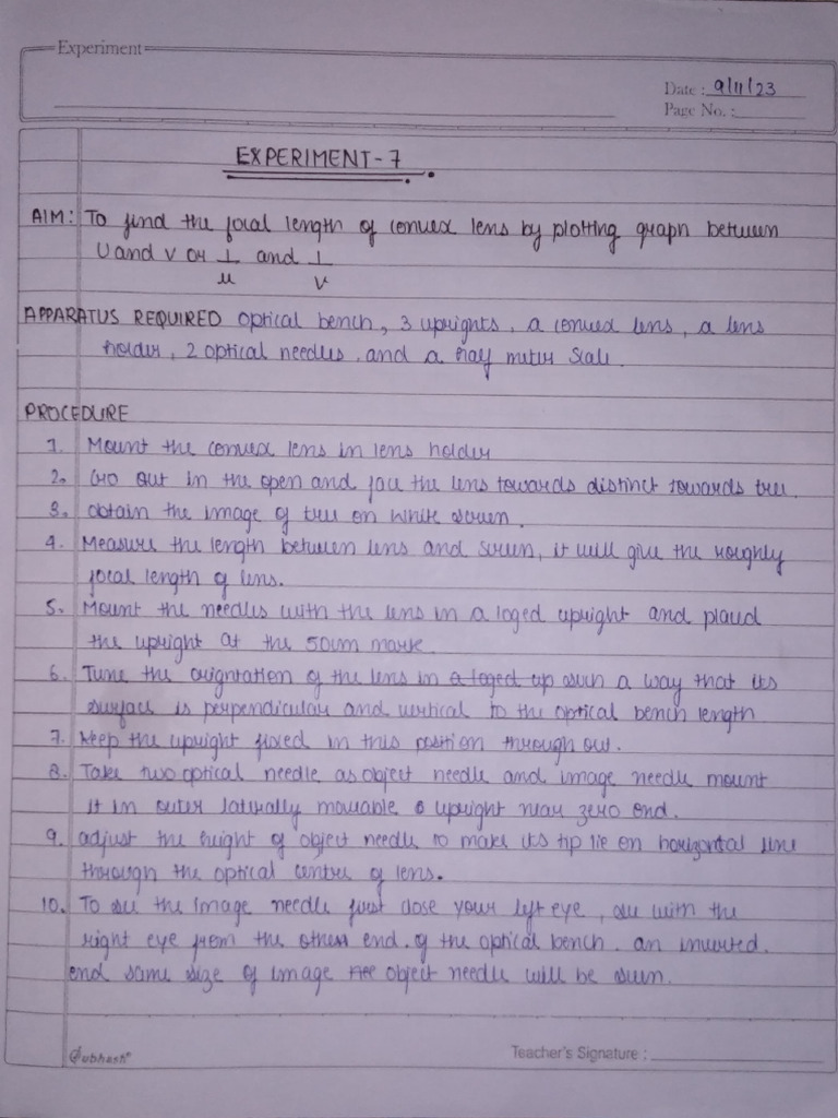 Phy Practical Experiment 7 | PDF