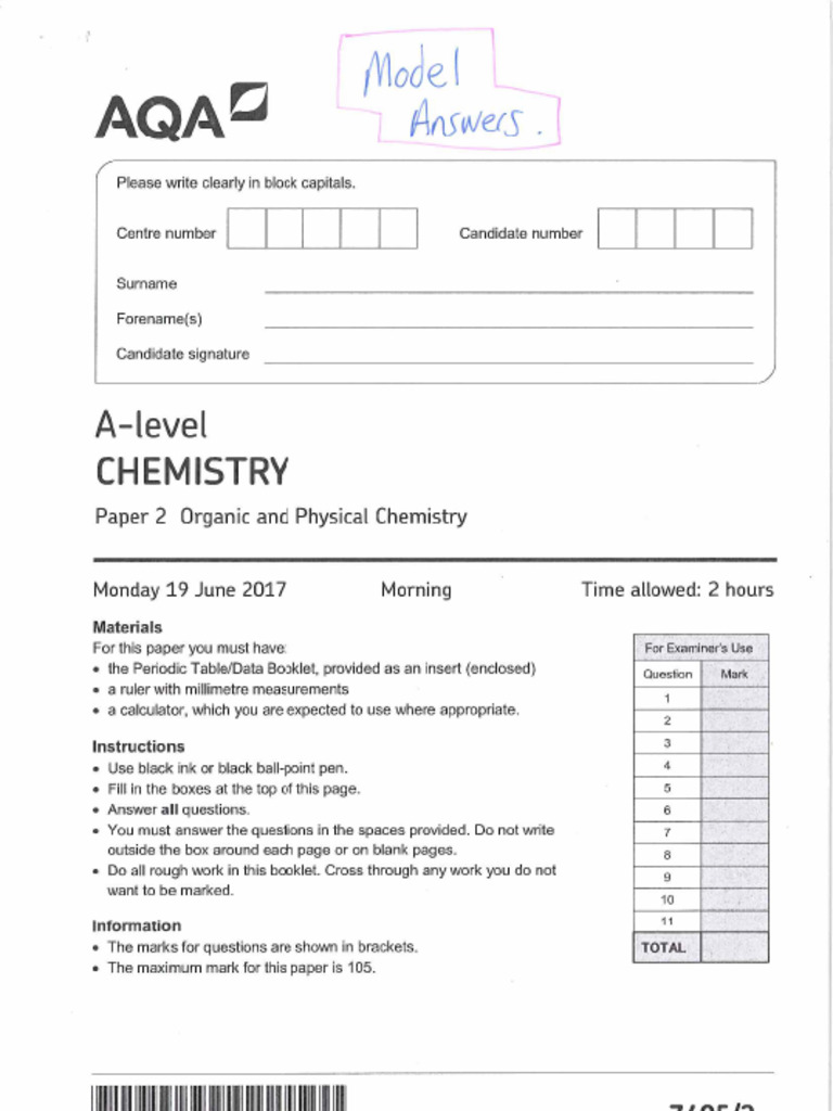 Alevel Chemistry Paper 2 | PDF