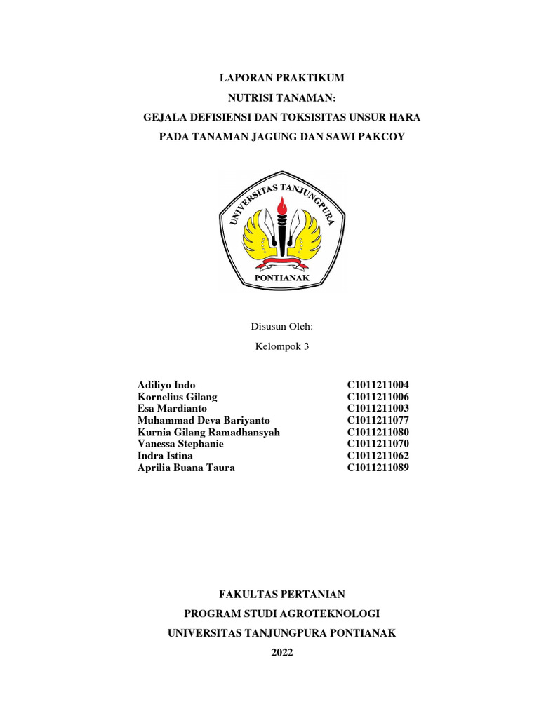 Laporan Praktikum Nutrisi Tanaman Kelompok 3 | PDF
