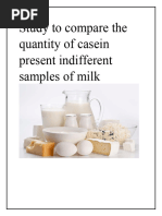 Casein Quantity in Milk Samples Study | PDF | Milk | Precipitation ...