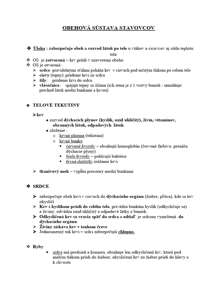 Biológia - Obehová Sústava | PDF