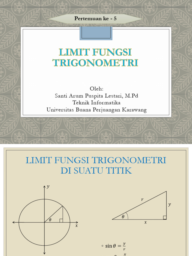 5 Limit Trigonometri | PDF