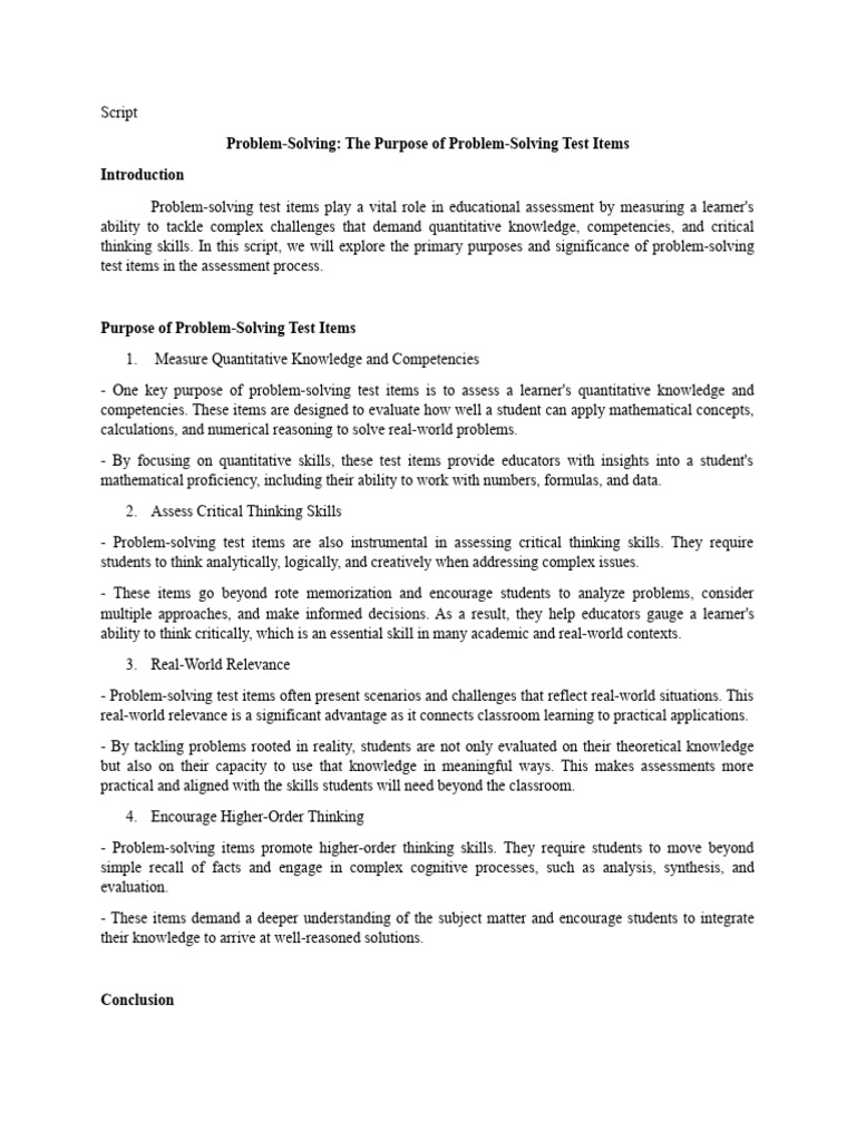 Script - Reporting | PDF | Educational Assessment | Critical Thinking Script - Reporting | PDF | Educational Assessment | Critical Thinking