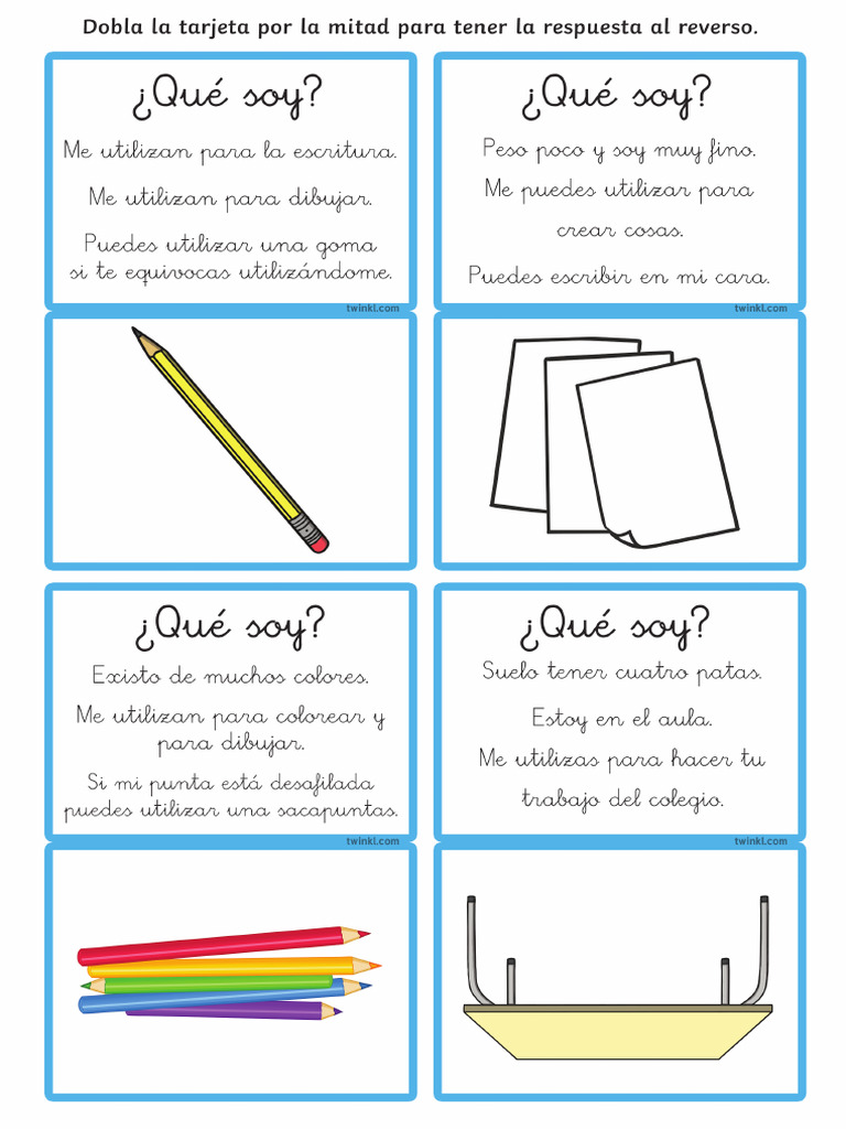 ES T S 3432 Que Soy Objetos Del Aula Juego - Ver - 1 | PDF