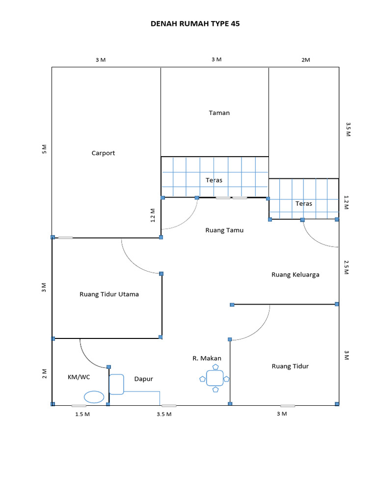 Denah Rumah Type 45 Plus | PDF