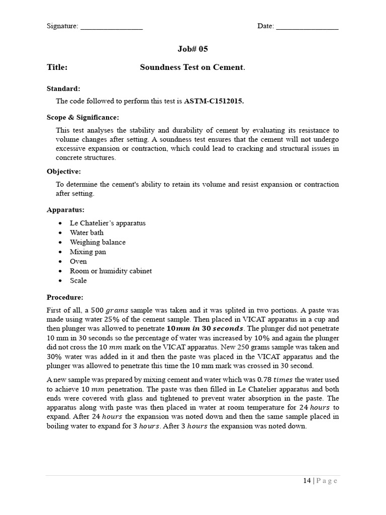 Job No. #05 | PDF | Water | Concrete