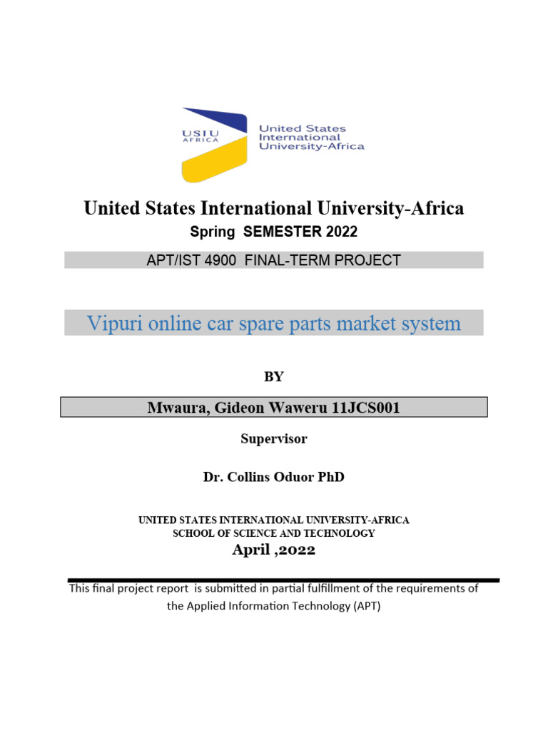 Apt 4900 Project Documentation Format | PDF | Computing | Information Technology