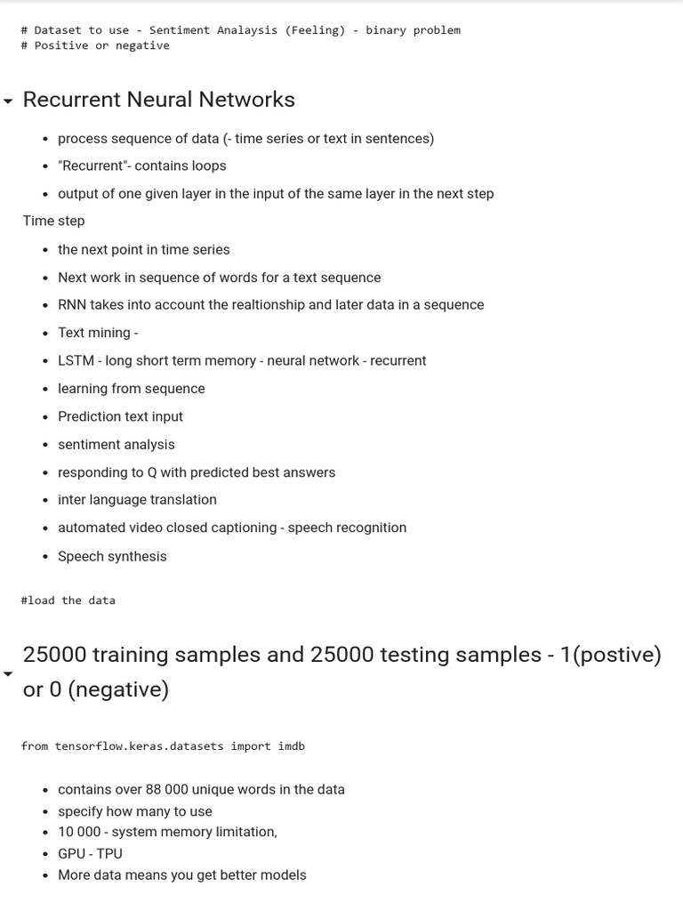Sentiment Analysis with RNN & LSTM | PDF | Computing | Information Science