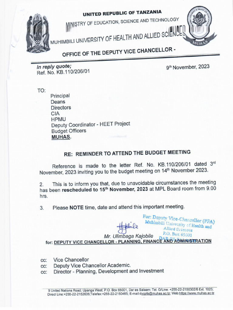 Budget Meeting | PDF