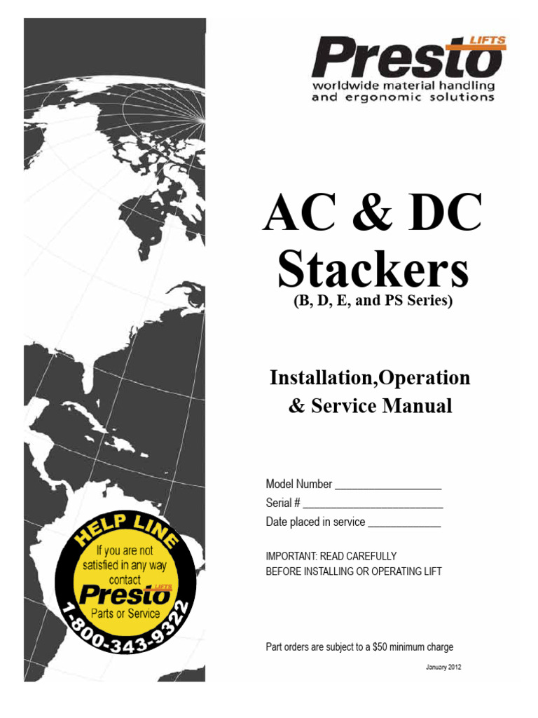 AC DC Stackers | PDF | Elevator | Battery Charger