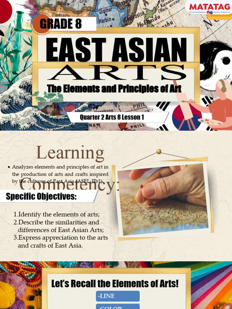Q2 PPT-ARTS 8-Lesson 1 (Elements and Principles of Arts - East Asia) | PDF | Composition (Visual ...