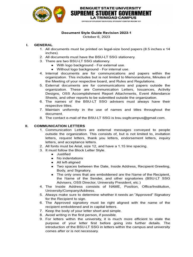 Document Style Guide Revision 2023 1 2 | PDF | Communication | Human ...