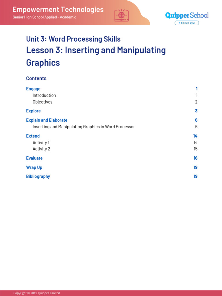 Lesson .-Lesson 3: Inserting and Manipulating Graphics-01 | PDF ...