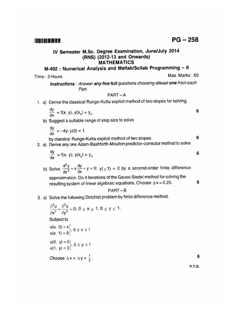 Numerical Analysis and Sci-Programming II 2014 | PDF