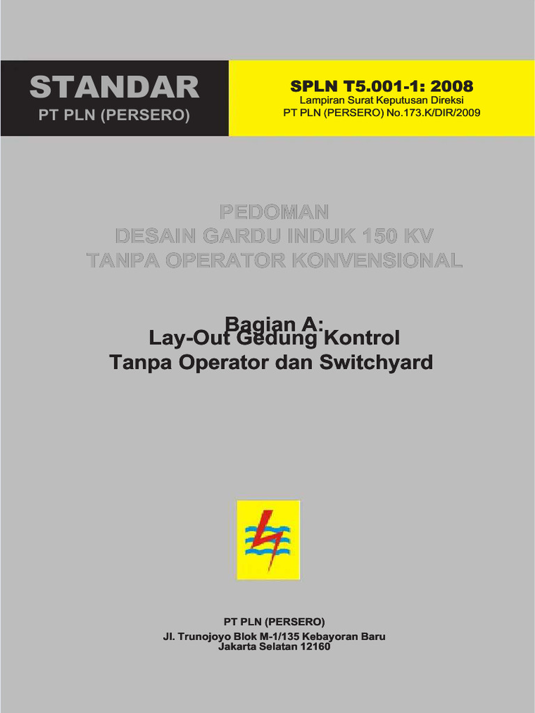 PDF Standar Pedoman Desain Gardu Induk 150 KV Tanpa Operator Konvensional Compress | PDF
