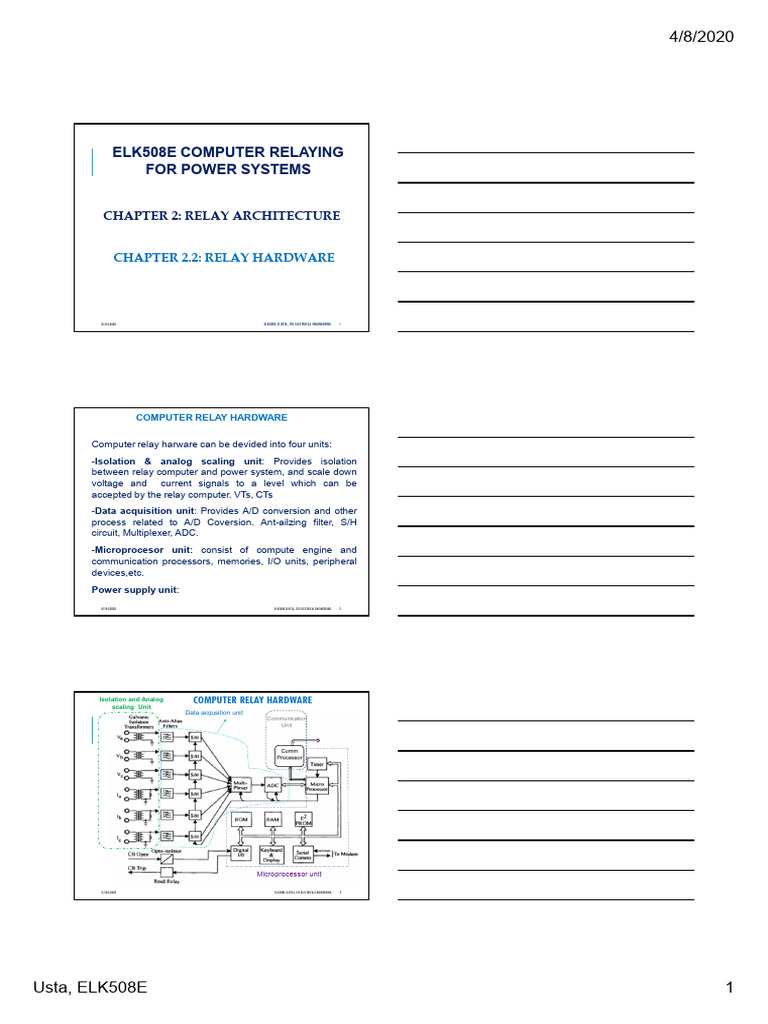 ELK415E_Chapter-2.2-Relay Architecture | PDF | Analog To Digital ...