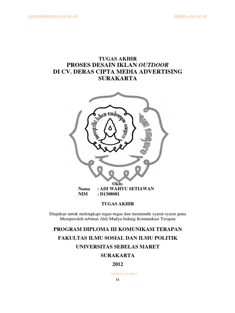 Adi Wahyu Setiawan - d1308081 | PDF