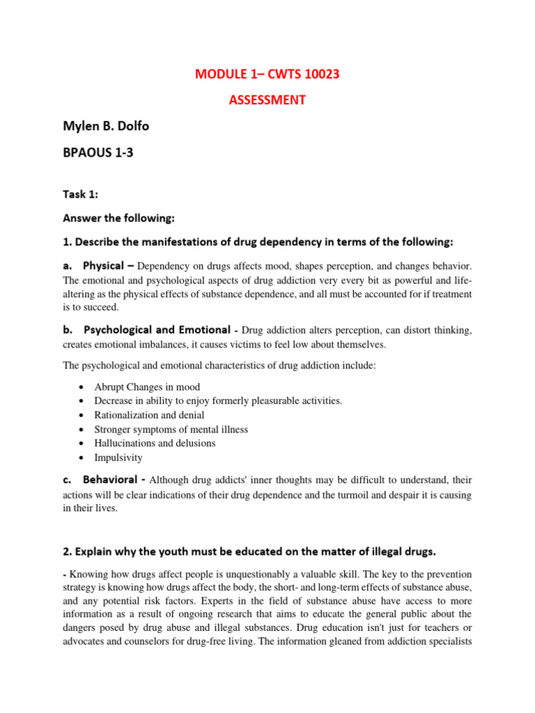 Mod1Assessment - DOLFO, Mylen B | PDF