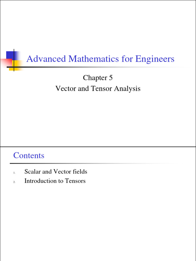 CH 5 Vec & Ten | PDF | Tensor | Euclidean Vector