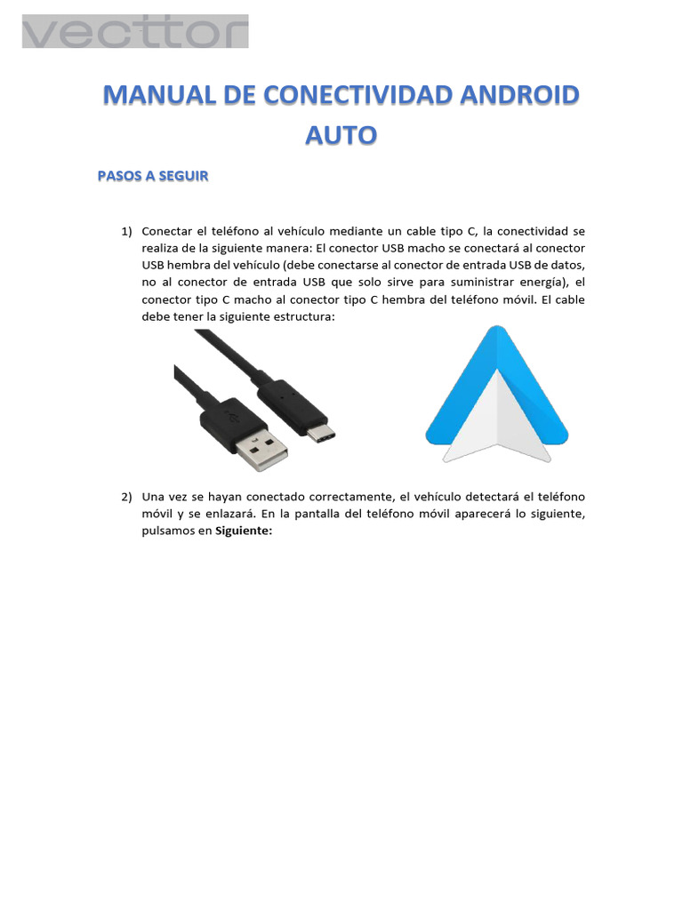 Manual Conectividad Android Auto | PDF