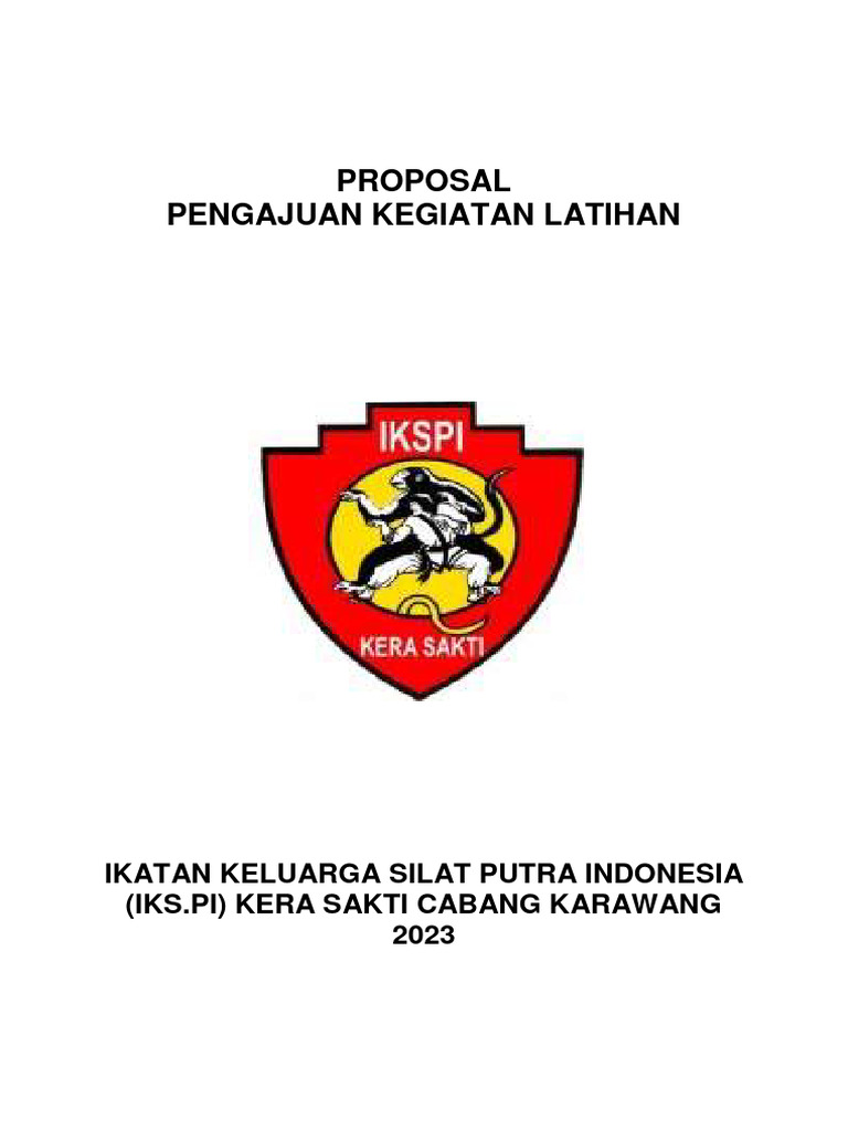Proposal Latihan Silat IKS.PI SMAN 2 Klari | PDF | Perjalanan